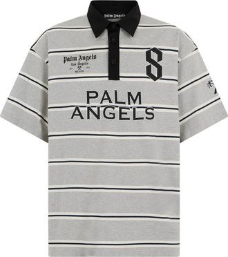 Palm Angels Homme, Tops, Gris, Taille: S Polo de Sport &agrave; Manches Courtes