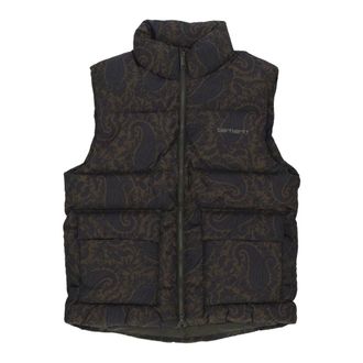 Carhartt Work in Progress &Auml;rmellose Daunenweste mit Paisley-Druck - - Jackets - Herren - Schwarzk - XL