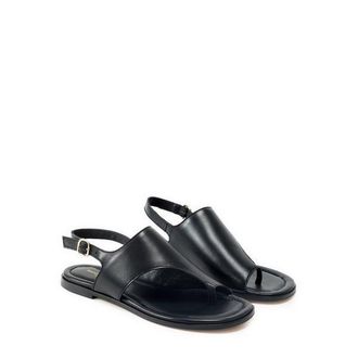 Maison Toufet Sandales plates Alicia en cuir lisse