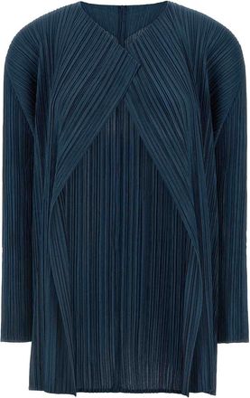 Pleats Please Issey Miyake Cardigan - Bleu