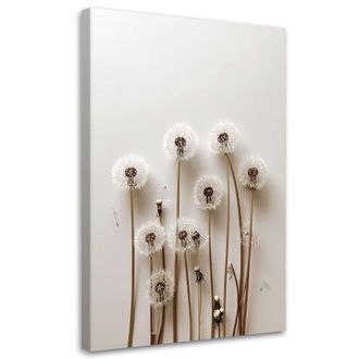 Feeby Wandbild - Wohnzimmer Modern Deko - Pusteblumen Pflanzen Natur Boho - 40x60 1tlg - Bilder Leinwand - Bild auf Leinwand Schlafzimmer - Leinwandbilder f