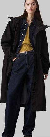 Calvin Klein Jeans Parka in CK-Schwarz mit Kapuze