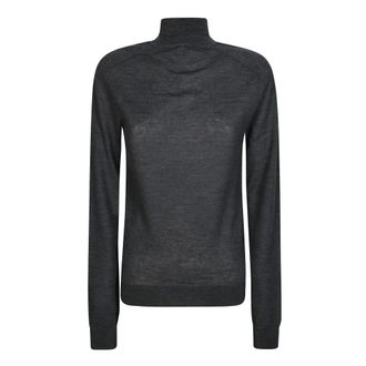 J.W.Anderson Femme, Pulls, Noir, Taille: 40 FR Pull à Col Roulé Élégant