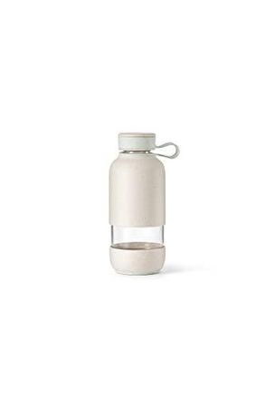 Lékué Bottle To Go Organic - Gourde deau Beis 600 ml, verre et silicone