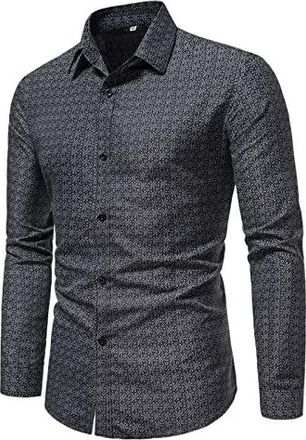 Generic Chemises habill&eacute;es pour homme, chemises &agrave; manches longues et col rabattable, col boutonn&eacute;, chemise de smoking d&eacute;contract&eacute;e, costume de f&ecirc;te, costume d
