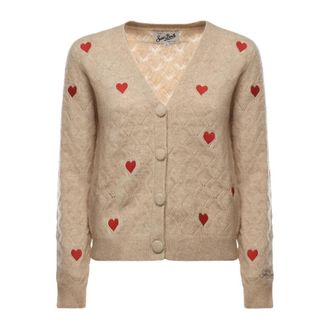 MC2 Saint Barth Dianne Diamonds Alpaka-Cardigan - - Knitwear - Damen - Beige - XS