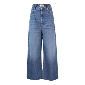 Sportmax Femme, Jeans, Bleu, Taille: W28 Wide Jeans