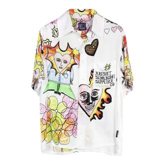 Rassvet Wei&szlig;es Kurzarm-Graphic-Print-Shirt - - Shirts - Herren - Mehrfarbig - L