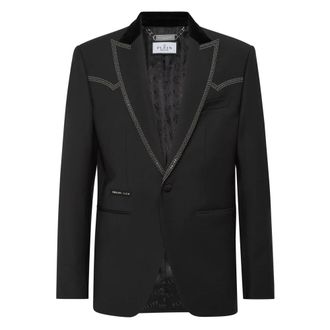 Philipp Plein Lord Fit Blazer Studs - - Jackets - Herren - Schwarzk - M