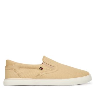Tommy Hilfiger Sneakers aus Stoff Tommy Hilfiger Th Low Profile Slip On FW0FW09103 Beige