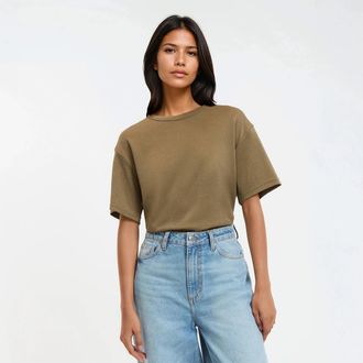 La Redoute Collections T-shirt Col Rond Paillet&eacute; Manches Courtes