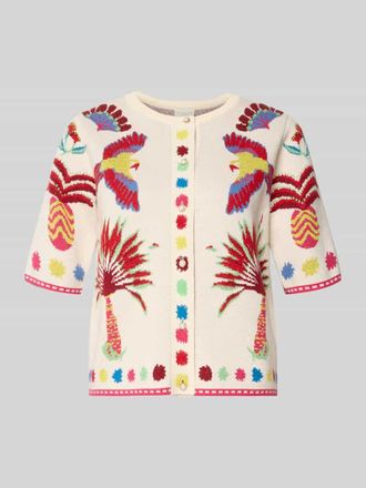 Milano Strickjacke aus Baumwoll-Kaschmir-Mix mit 1/2-Arm