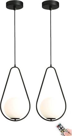 Generic Lampe suspendue &agrave; piles avec ampoule rechargeable &agrave; intensit&eacute; variable et programmable, lustre d&eacute;clairage de plafond suspendu aliment&eacute; par batterie no
