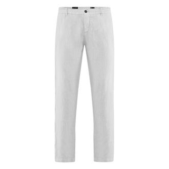 Bomboogie Homme, Pantalons, Blanc, Taille: W31 Pantalon de jogging en lin pur