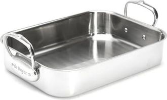 De Buyer de Buyer - Bräter AFFINITY aus mehrlagigem Edelstahl - 41x27,5x13,35 cm - 3727.35, Silber