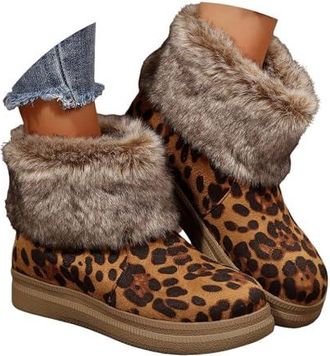 Generic Bottes dhiver pour femme 2025, antid&eacute;rapantes, confortables, antid&eacute;rapantes, d&eacute;contract&eacute;es, &agrave; bout rond, bottes courtes chaudes, bottines de neige &agrave; e