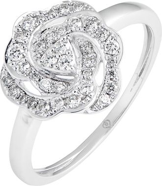 Edenly Verlobungsring Frische - Nina - 375er Weißgold und Diamanten