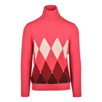 Ballantyne Kaschmir Hochgeschlossener Pullover - - Knitwear - Herren - Rosa - XL