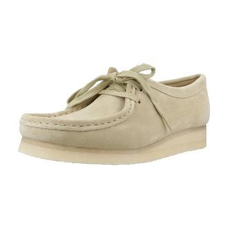 Clarks Stilvolle Wallabee Schn&uuml;rschuhe - - Shoes - Damen - Beige - 39 EU