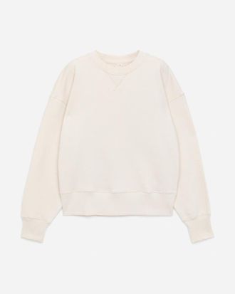 Arket Lockeres Sweatshirt Aus Frottee -Wei&szlig;