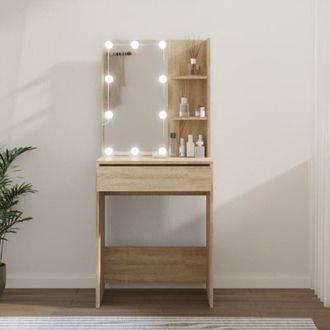 vidaXL Coiffeuse avec led Ch&ecirc;ne sonoma 60x40x140 cm Vidaxl