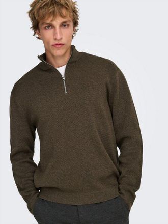 Only & Sons Troyer ONSTING LIFE REG HALF ZIP KNIT NOOS Baumwolle, regular fit