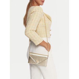 Pinko Handtasche PINKO Flat Purse Mini AI 25-26 PCPL 105347 A2O9 Goldfarben