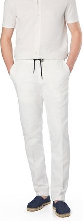 Daniel Hechter Herren Chino wei&szlig; Baumwolle-Leinen