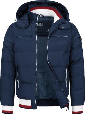 Indicode Herren Marlon Steppjacke in Daunenjacken-Optik | Winterjacke Übergangsjacke Navy Mix, 3XL