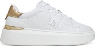 Tommy Hilfiger Sneakers Chic Platform Gold FW0FW08817 Weiß