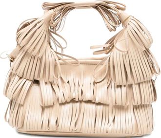La Milanesa La Milanesa, Femme, Sacs, Beige, Taille: ONE Size Fringed Detail Top Handle