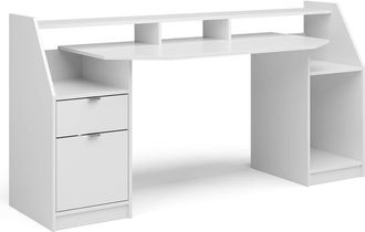 Vicco Gaming Tisch Joel, Computertisch, Wei&szlig;, 179.8 x 65.5 cm