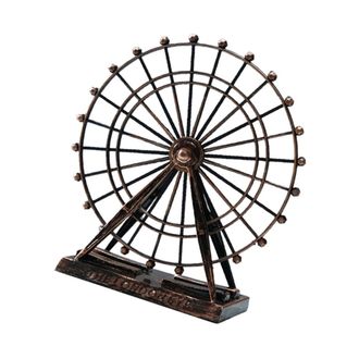 BESPORTBLE Europäisches Vintage Ferris Wheel Modell Kreatives Eisen dekor in Roségold Dekorativer Wohnzimmerschrank Schmuck Elegantes Handgefertigtes Heimdekor S
