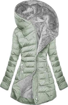 Generic Manteaux dhiver longs pour femmes, manteaux dhiver pour femmes avec capuche, doublure polaire, manteau épais et chaud en sherpa