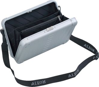 Aleon Aluminium-Umhängetasche für Damen und Herren, stilvolle Umhängetasche und Crossbody-Sling, Platin