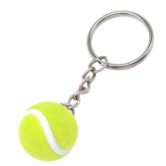 Generic Porte-cl&eacute;s balle de tennis - pendentif 3D, charme sportif color&eacute; porte-cl&eacute;s de tennis miniature avec r&eacute;sine, accessoire d&eacute;coratif vibrant pour cl&eacute;s de