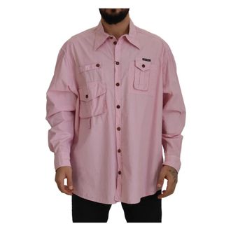 Dolce & Gabbana L&auml;ssiges Hemd - - Shirts - Herren - Rosa - 3XL