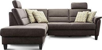 Cavadore Cavadore Schlafsofa Palera mit Federkern / L-Form Sofa mit Schlaffunktion / 236 x 89 x 212 / Büffellederoptik Braun