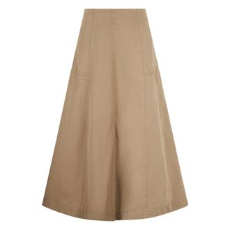 120% Lino Femme, Jupes, Beige, Taille: 42 FR Going to Linen Bell