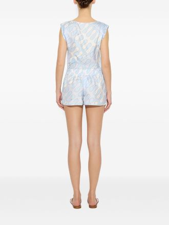 Pucci Silk Bloomer Shorts - Light Blue