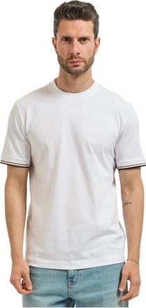 HUGO BOSS Homme, Tops, Blanc, Taille: XL T-shirt &agrave; col rond