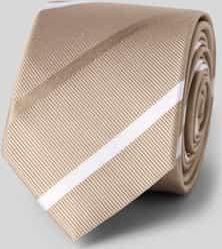 Olymp Seidenkrawatte aus reine Krawatte mit Logo-Patch (6,5 cm)