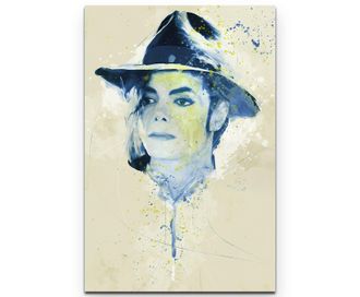 Paul Sinus Art Michael Jackson I 90x60cm auf Leinwand gespannt fertig zum aufhängen
