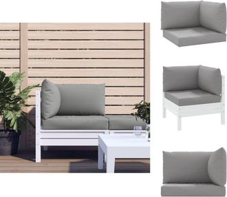 vidaXL Palettenkissen 3-tlg. Grau Oxford-Gewebe - Gartenkissen - Sitzkissen - Lounge M&ouml;bel - Au&szlig;enkissen - Balkon Deko