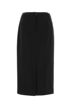 Dolce & Gabbana Nero Cotton Gonne Skirt