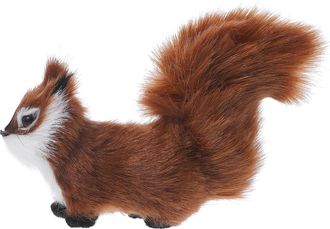 Valiclud Simulation Eichh&ouml;rnchen Dekoration Pelztier Eichh&ouml;rnchen Pl&uuml;sch-eichh&ouml;rnchenfigur Niedliches Schreibtisch-eichh&ouml;rnchen Tierfigur Eichh&ouml;rnchen-weihnach
