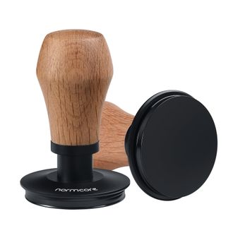 Normcore Espresso Kaffee Tamper V4 - federbelastet mit Titan-PVD-Beschichtung, flacher Boden - 6,8 kg/11,3 kg/13,6 kg Ersatzfedern, Kaffeestampfer mit echtem E