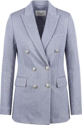 Circolo 1901 Femme, Vestes, Bleu, Taille: 36 FR Veste Crois&eacute;e &agrave; Chevrons