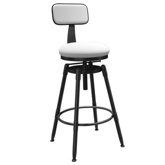 Generic H&ouml;he mit R&uuml;ckenlehne, Vintage-Industrie-Barhocker mit Samtbezug im Landhausstil, Inselhocker, Tragkraft 150 kg