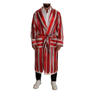 Dolce & Gabbana Luxuri&ouml;ser Gestreifter Seidenmantel - - Nightwear & Lounge - Herren - Mehrfarbig - S